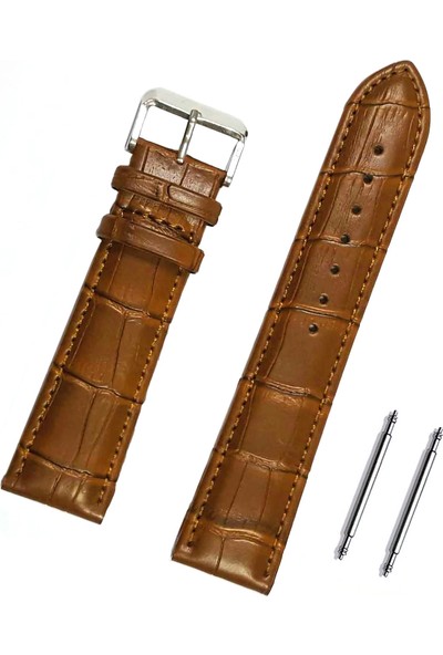 Saatse Açık Kahverengi Taba Deri Saat Kordonu Deri Kayış 22mm Saatse Açık Kahverengi Taba Deri Saat Kordonu Deri Kayış 22mm