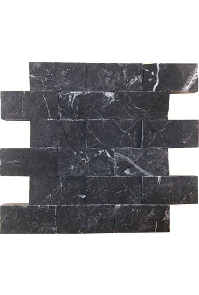 Markataş 5X10Cm Siyah Mermer Doğal Taş Patlatma Taş Duvar Kaplaması Markataş 5X10Cm Siyah Mermer Doğal Taş Patlatma Taş Duvar Kaplaması