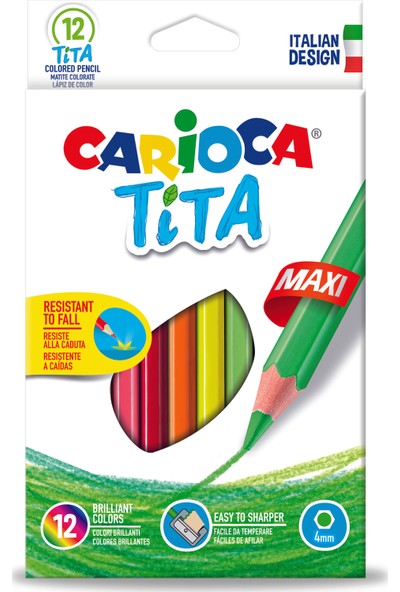 Carioca Tita Maxı Kuru Boya Kalemi 12'Li