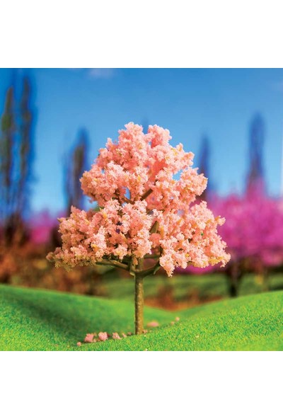 Eshel Maket Pembe Renkli Ağaç 9cm - 2'li Eshel Maket Pembe Renkli Ağaç 9cm - 2'li
