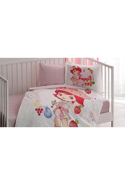 Taç Lisansli Bebek Nevresim Takımı-S.Shortcake Paint Baby Taç Lisansli Bebek Nevresim Takımı-S.Shortcake Paint Baby