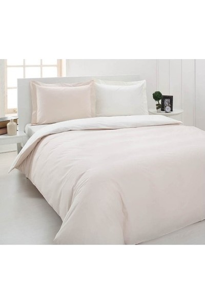 Özdi̇Lek Çift Kişilik Ranforce Nevresim Takımı-Colourmix Krem Bej