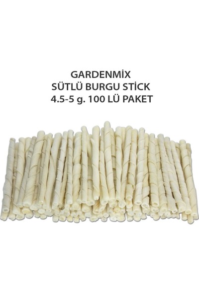Gardenmix Sütlü Burgu Çubuk 4,5-5 G 100 Lü