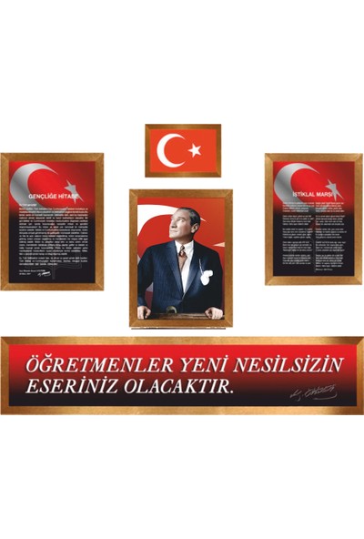 Meteor Atatürk Köşesi 5 Li Set Ant 294-2 Meteor Atatürk Köşesi 5 Li Set Ant 294-2