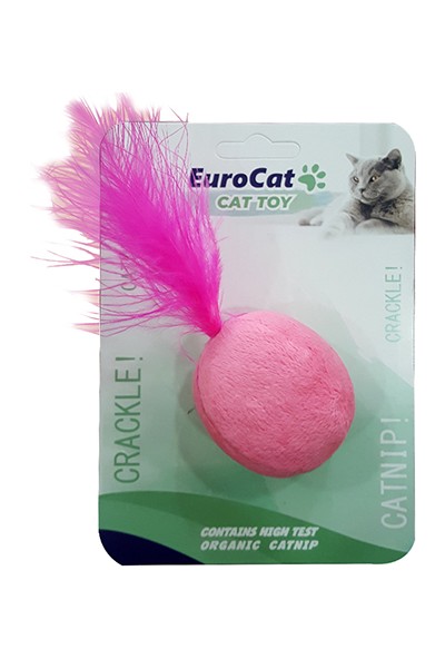 Eurocat Kedi Oyuncağı Pembe Tüylü Top Eurocat Kedi Oyuncağı Pembe Tüylü Top
