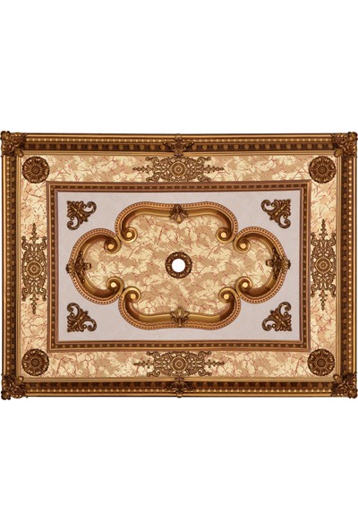 Dekonil Eskitme Dikdörtgen Saray Tavan Göbeği 90*120cm Dekonil Eskitme Dikdörtgen Saray Tavan Göbeği 90*120cm