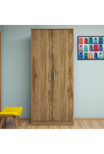 Bimossa K2025 2 Kapaklı Gardırop - Ceviz