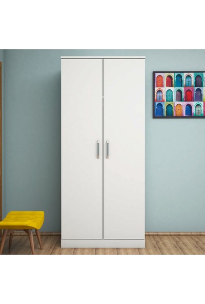 Bimossa K2045 2 Kapaklı Gardırop - Beyaz Bimossa K2045 2 Kapaklı Gardırop - Beyaz
