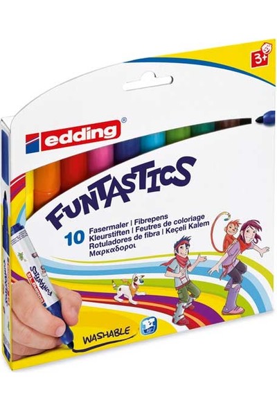 FUNTASTICS KEÇE UÇLU KALEM KALIN 10'LU SET