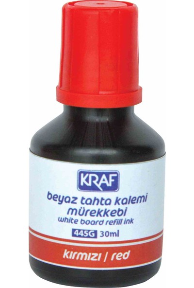 Kraf Beyaz Tahta Kalem Mürekkebi 30Ml Kırmızı 445G Kraf Beyaz Tahta Kalem Mürekkebi 30Ml Kırmızı 445G