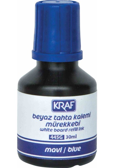 Kraf Beyaz Tahta Kalem Mürekkebi 30Ml Mavi 445G