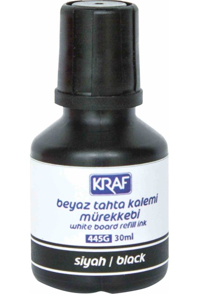 Kraf Beyaz Tahta Kalem Mürekkebi 30Ml Siyah 445G Kraf Beyaz Tahta Kalem Mürekkebi 30Ml Siyah 445G