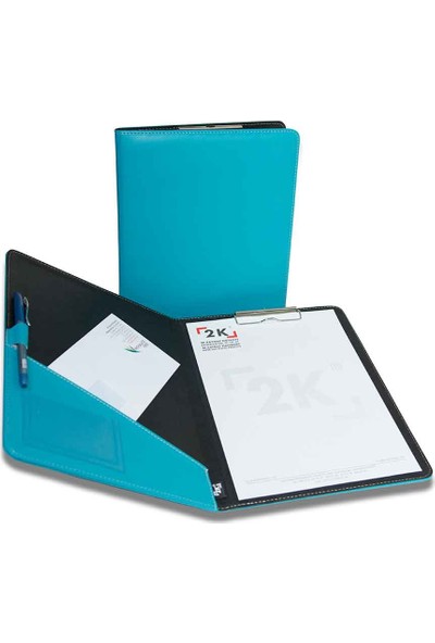 2K Sekreterlik A4 S.Deri Turkuaz 501-12