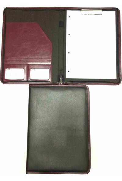 2K Sekreterlik A4 Lüks Fermuarlı Bordo 414-4