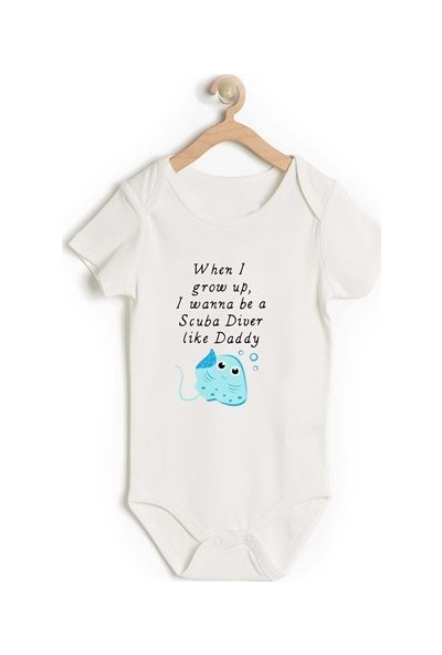 Scubapromo Büyüdüğümde Babam Gibi Dalgıç Olmak İstiyorum Bebek Zıbın Scubapromo Büyüdüğümde Babam Gibi Dalgıç Olmak İstiyorum Bebek Zıbın