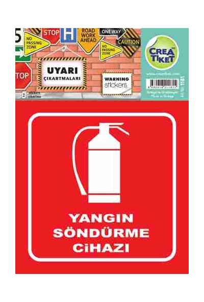Crea Etiket Uyarı Yangın Söndürme Cihazı 1181