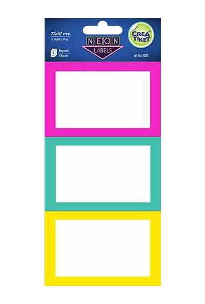Crea Etiket Karışık Renkli Neon Etk 1207 Crea Etiket Karışık Renkli Neon Etk 1207
