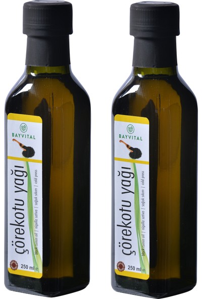 Bayvital 2 X 250 ml. Çörek Otu Yağı Soğuk Sıkım Çörekotu Yağı 500 ml