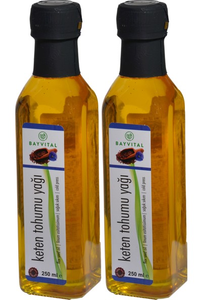 Bayvital 2 X 250 ml Soğuk Sıkım Keten Tohumu Yağı 500 ml Bayvital 2 X 250 ml Soğuk Sıkım Keten Tohumu Yağı 500 ml