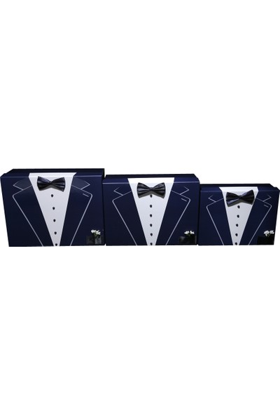 Çeyi̇z Koli̇m Damat Kutusu Lacivert Set