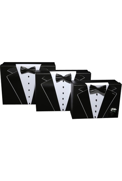 Çeyi̇z Koli̇m Damat Kutusu Siyah Set