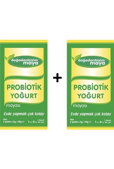 Doğadan Bizim Probiyotik Yoğurt Mayası 2'Li Set Doğadan Bizim Probiyotik Yoğurt Mayası 2'Li Set