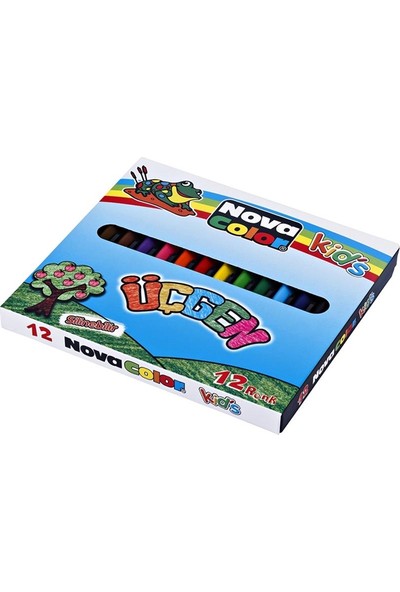 Nova Color 12 Renk Üçgen Boya Kalem Nc-2119 Nova Color 12 Renk Üçgen Boya Kalem Nc-2119