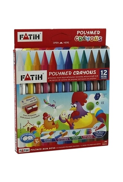 Fatih 12 Renk Wax Crayons Uzun Mum Boya 50220 Fatih 12 Renk Wax Crayons Uzun Mum Boya 50220