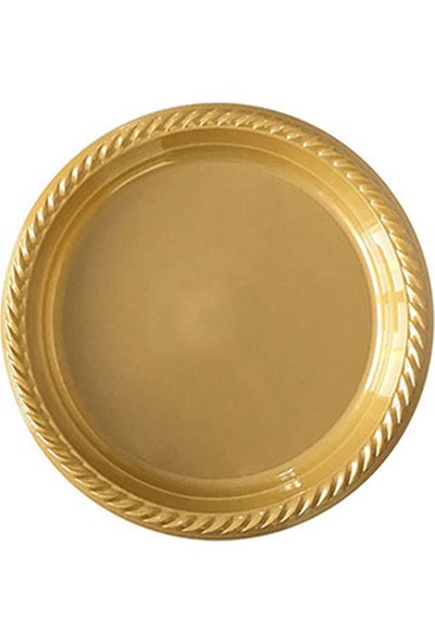 Parti Feneri Gold/Altın Plastik Tabak 22 cm 10 Adet Parti Feneri Gold/Altın Plastik Tabak 22 cm 10 Adet