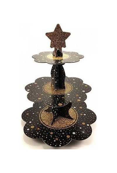 Parti Feneri Işıltılı Cup Cake/ Kek Standı