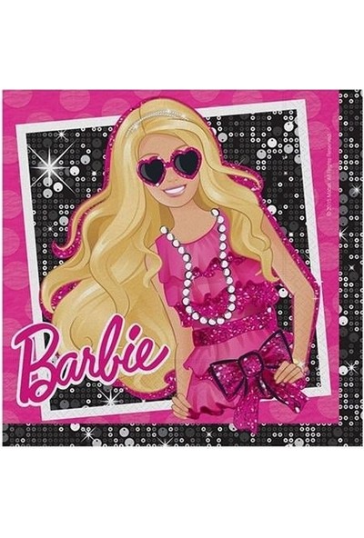Parti Feneri Barbie Klasik Kağıt Peçete 16'lı 33x33 cm