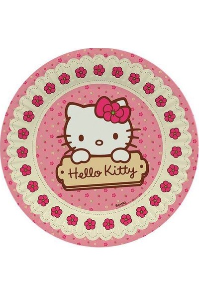 Parti Feneri Hello Kitty Tabak 8'li 23 cm.