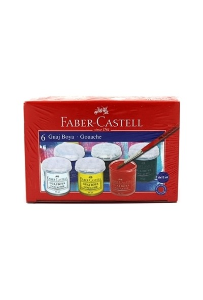 Faber-Castell 6 Renk Guaj Boya 5170160400 Faber-Castell 6 Renk Guaj Boya 5170160400