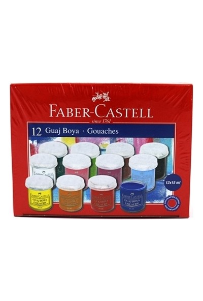 Faber-Castell 12 Renk Guaj Boya 5170160401 Faber-Castell 12 Renk Guaj Boya 5170160401
