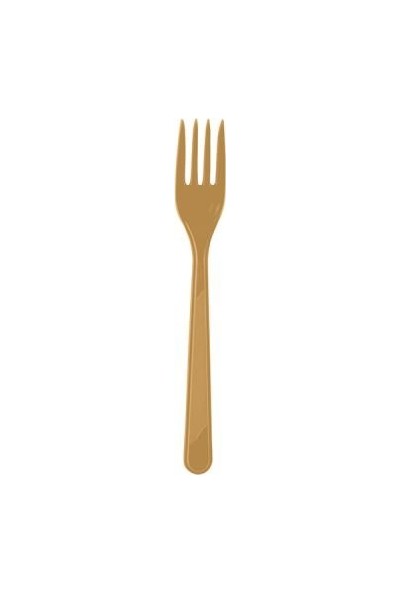 Parti Feneri Gold/Altın Plastik Çatal 25 Adet Parti Feneri Gold/Altın Plastik Çatal 25 Adet