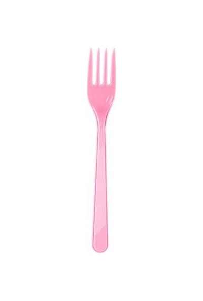 Parti Feneri Pembe Plastik Çatal 25 Adet Parti Feneri Pembe Plastik Çatal 25 Adet