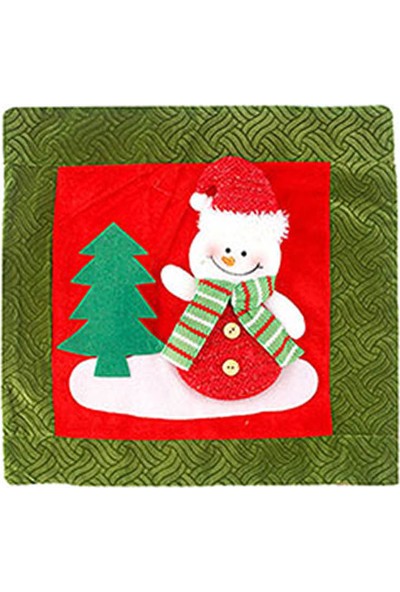 Yılbaşı Hediyelik Yastık Kılıfı Yeşil 35x35