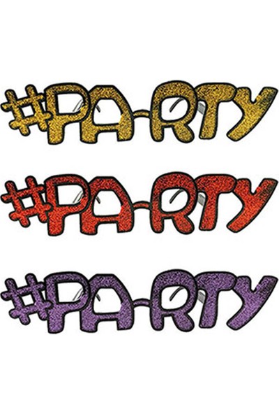 Simli Party Gözlük