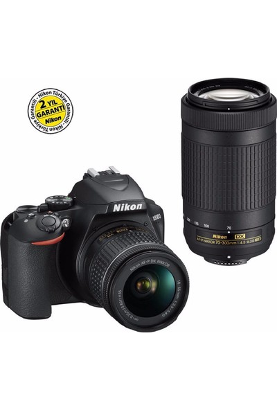 Nikon D3500 AF-P 18-55mm 70-300mm Set DSLR Fotoğraf Makinesi