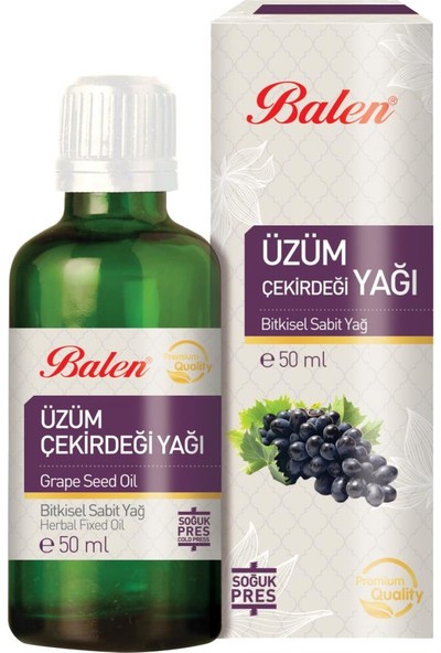 Balen Üzüm Çekirdeği Yağı 50 ml (%100 Saf Soğuk Pres)