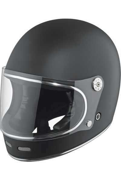 Held Root Retro Kapalı Kask (Mat Siyah)