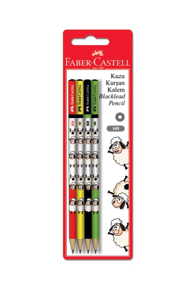 Faber-Castell Blister Kurşun Kalem Kuzu 4'lü Faber-Castell Blister Kurşun Kalem Kuzu 4'lü