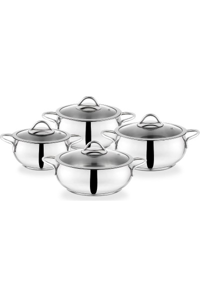 Schafer Cookhaus 8 prç. Çelik Tencere Seti