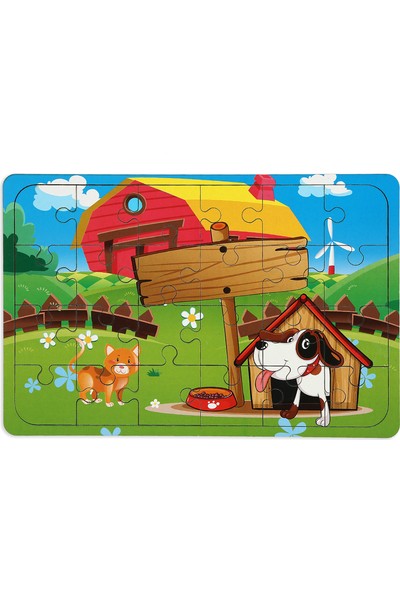 Maketçiniz Köpek ve Kedi 24 Parça Ahşap Puzzle Maketçiniz Köpek ve Kedi 24 Parça Ahşap Puzzle