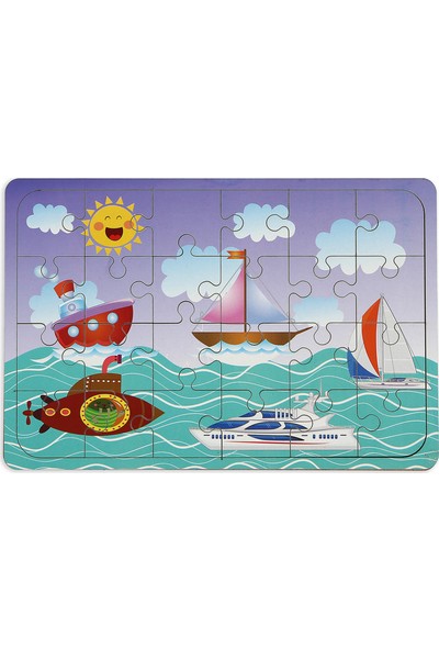 Maketçiniz Deniz Araçları 24 Parça Ahşap Puzzle