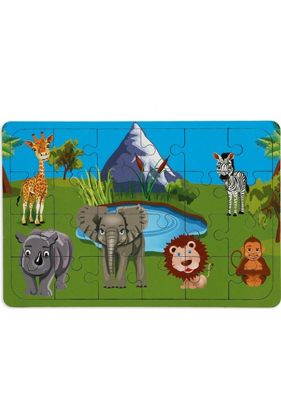 Maketçiniz Safari 24 Parça Ahşap Puzzle