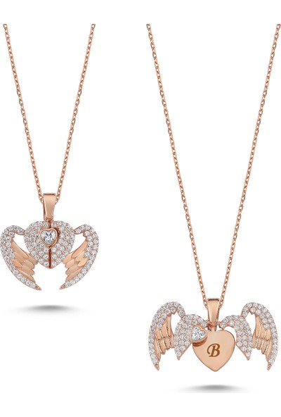 Nevinci Kişiye Özel Kalbin Kanatlarımın Altında Kolye