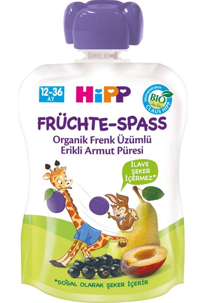 Hipp Organik Frenk Üzümlü Erikli Armut Püresi 90 gr Hipp Organik Frenk Üzümlü Erikli Armut Püresi 90 gr