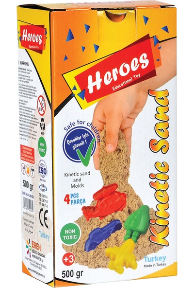 Eren Oyuncak Heroes Kinetik Kum 500 Gr – Kahverengi Kum Kalıp Hedeyeli