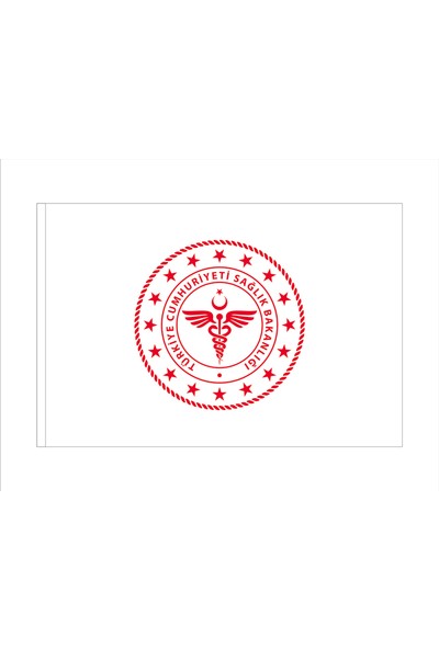 Bayrakal Sağlık Bakanlığı Logolu Bayrak 70X105 cm.